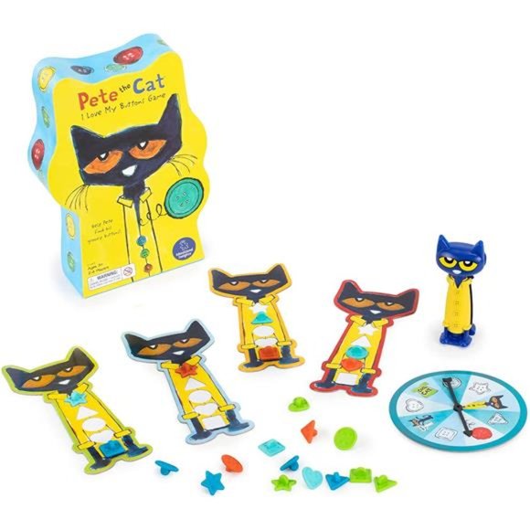 Games | Pete The Cat I Love My Buttons Board Game For Toddlers ...